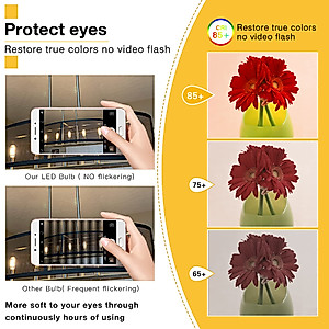 Genixgreen Dimmable T6 Led Bulb Candelabra Led Light Bulb, 2200K Amber Glass 3W E12 T25 Filament Chandelier Light Bulb, CRI 90+ Edison Bulb Equivalent 25W Decorative Lights Bulb, Pack of 6