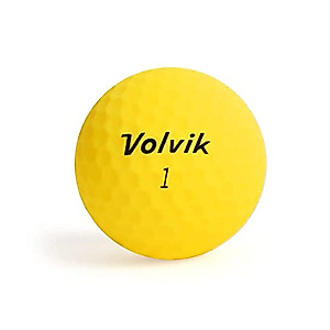 Volvik T2 Ionomer Polymer Low Side Spin Matte Finished Long Distance Balls 2-Pieces, 1 Dozen (Multicolor)