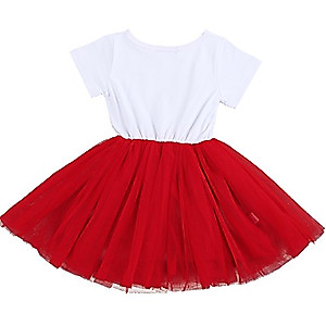Baby Girls It's My 1st/2nd Birthday Cake Smash Banquet Fall Outfits Shinny Printed Sequin Bow Tutu Princess Dress Clothes Set 2pcs Red(2 Years)