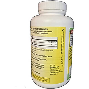 Kirkland Maximum Strength Vitamin D3 600 Softgels (Pack of 2)