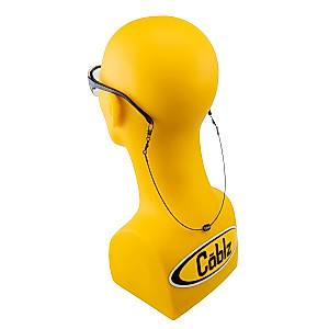 Cablz Clipz Retainers | Black Coated Stainless Steel, Off-the-Neck, 14 Inch Eyewear Retainer | Black, 14in