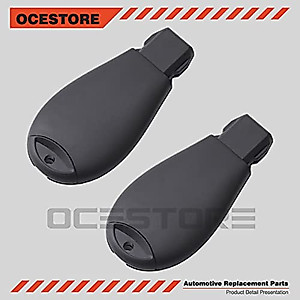 OCESTORE 2Pcs Car Key Fob Keyless Control Entry Remote M3N5WY783X Alarm 3 Button Vehicles Replacement Compatible with Ram 1500 2500 3500 GQ4-53T