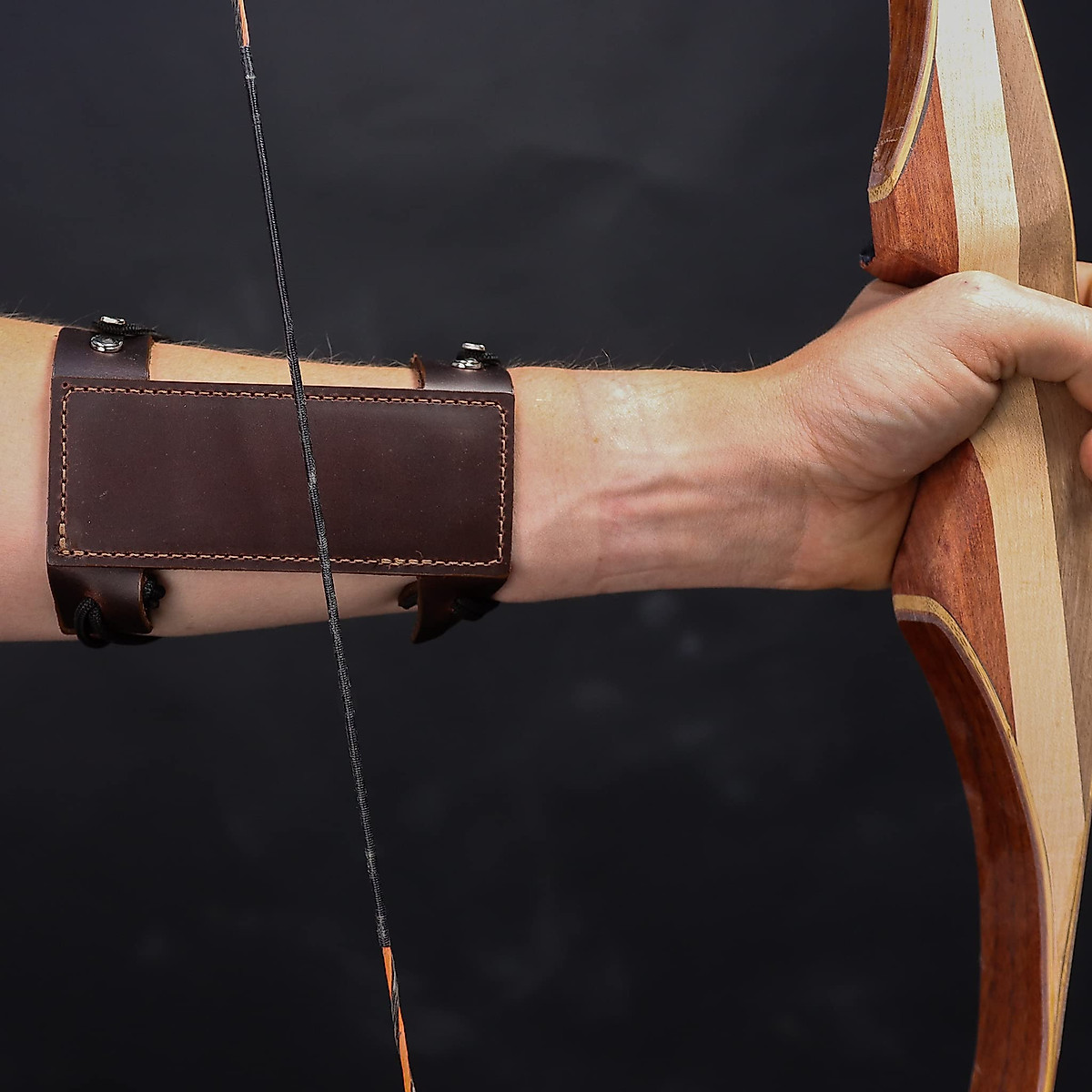 Compact Leather Armguard | Shatterproof Archery | Handmade Leather armguard in The USA