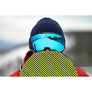 EXP VISION Ski Goggles Anti-Fog Child Snowboard Goggles with UV Protection, Over The Glasses Snow Goggles for Adult Kids