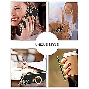 BENTOBEN iPhone 13 Pro Max Case with 360° Ring Holder, Slim Fit Shockproof Kickstand Magnetic Car Mount Supported Non-Slip Protective Women Men Girls Boys Case Cover for iPhone 13 Pro Max 6.7", Black