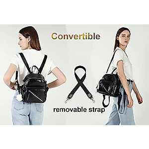 Women Cute Mini Leather Backpacks, Convertible Shoulder Bag Casual Holiday Small Rucksack, Pink