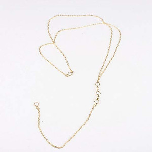 Artmiss Wedding Backdorp Necklace Crystal Gold Y Necklace Long Chain for Women and Brides