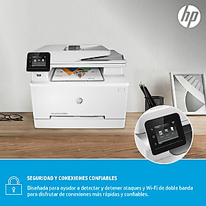 HP Color Laserjet Pro M283fdw Wireless All-in-One Laser Printer, Remote Mobile Print, Scan & Copy, Duplex Printing (7KW75A), White, Model:7KW75A#BGJ (Renewed)