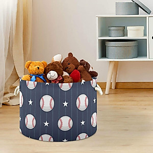 Large Storage Basket for Toys Basketball Baseball Sport Storage Bin Box Laundry Basket for Home Decor, Pet Toy, Blankets
