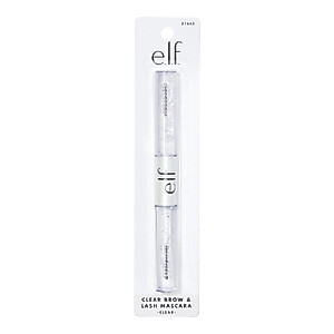 e.l.f. Clear Brow & Lash Mascara, Dual-Sided Clear Brow Gel & Mascara, Long-Wear Conditioning Formula, 0.084 Fl Oz