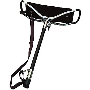 Adjustable Antique Brown Shooting Stick | Very Durable Big Size Leather Seat Folding Chairs | Polo Fishing Golf Seat Stick | Lightweight Hiking Walking Sticks