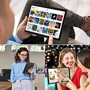 SEBBE Android 11 Tablet, 2023 2 in 1 Tablets, 10.36 Inch HD Display, 2.0 GHz, Octa-Core, 4GB RAM+64GB ROM(Up to 256G), 8000 mAh Battery, 5G+2.4G WiFi Tableta with Keyboard - Gray