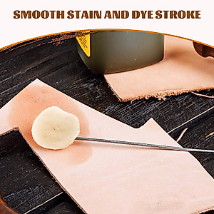 MAGICLULU 10pcs Wool Daubers Ball Brush Leather Dye Leather Tool Leather Crafting Tools for Leather Dyes for DIY Crafts Projects