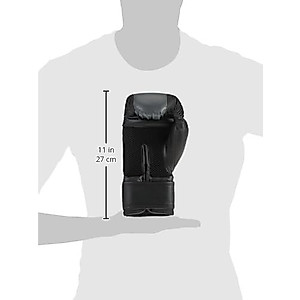 Everlast Prospect 2 Training Gloves Black/Grey 8oz - Enhanced Wrist Wrap for Support - Hook and Loop Closure for Wrist Stability and Secure Fit - Ideal for Training and Sparring