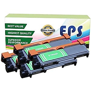 EPS Compatible Toner Cartridge Replacement for TN660 TN630 to use with Brother HL-L2300D HL-L2380DW MFC-L2720DW HL-L2320D HL-L2340DW HL-L2360DW MFC-L2707DW MFC-L2700DW DCP-L2540DW (Black) (4PK)