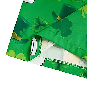 Idgreatim ST Patricks Day Romper for Men Green Shamrock Clover Short Sleeve One Piece Jumpsuit Outfits M