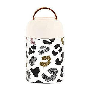 CUPADA Animal Skin Leopard Food Jar for Hot and Cold, Abstract Insulated Food Jars Vacuum 17OZ with Folding Spoon for Work Trip Picnic Camping