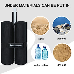 MASTERCANOPY Heavy Duty Weight Sandbags for Pop Up Canopy Tents (Black)