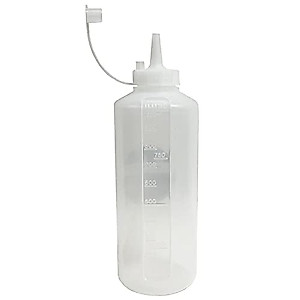 Squeeze Bottle Wide Mouth Caps Measurements 32 oz Squirt Condiment Ketchup Sauce