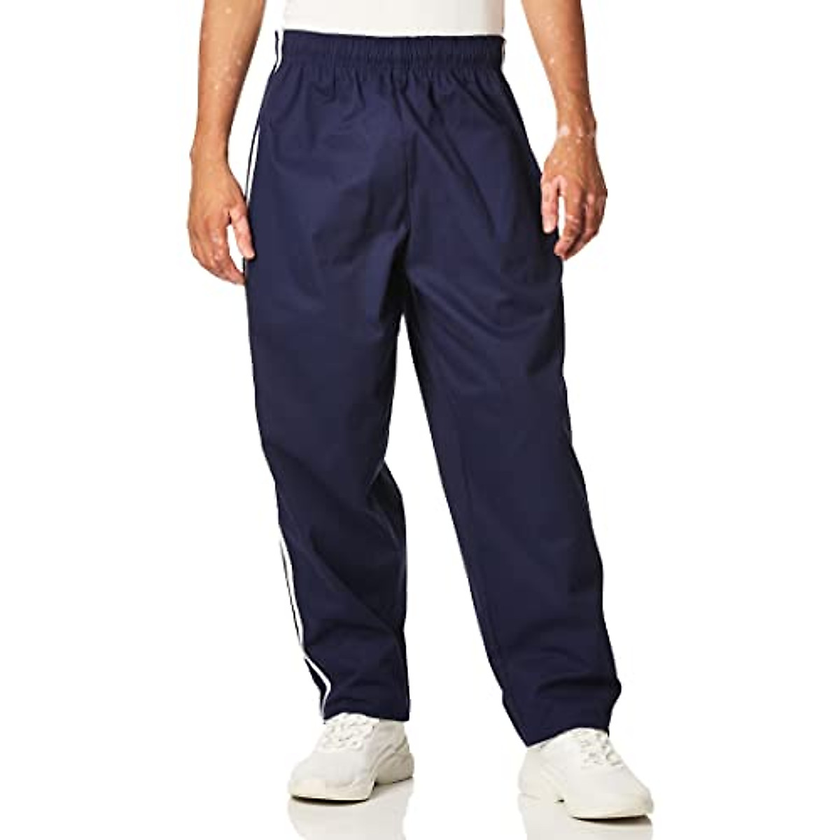 Chef Code Men's Traditional Baggy Chef Pant with Athletic Double Piping, Navy, X-Large