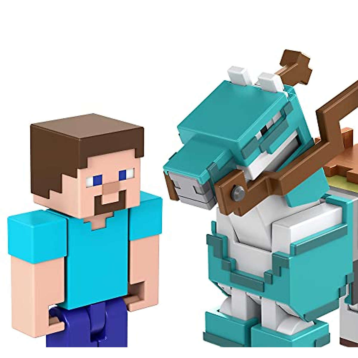 Mattel Minecraft Action Figure 2-Pack with Skeleton & Trap Horse Collectible Figures & Accessories, 3.25-in Scale Toy Set