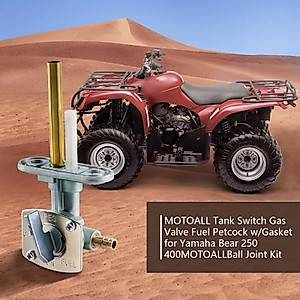 MOTOALL Tank Switch Gas Valve Fuel Petcock w/Gasket for Yamaha Bear 250 400 Shut Off Valve for Yamaha Bear Tracker 250 Bruin 250 Timberwolf ATV