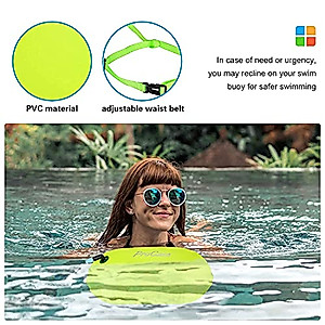 JOTO (2 Pack Universal Waterproof Pouch for iPhone 11 Pro Max, Galaxy S20 Note 10+ up to 6.9" Bundle with Swim Buoy Float (Neon Yellow)