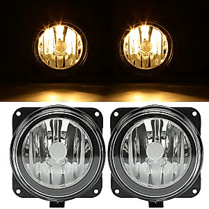 HECASA Fog Lights Bulbs Compatible with 2000-2004 Ford F-150 F150 Harley Davidson Left Right Pair Clear