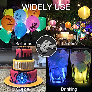 JJGoo 30pcs LED Balloon Light Mini Round Balls Lights, Waterproof Tiny Led Light Long Standby Time Lights for Balloon Paper Lantern Easter Eggs Birthday Party Wedding Halloween Christmas Decoration