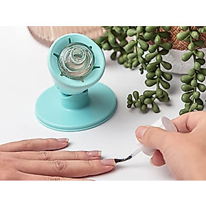 tweexy Hinge Untippable Nail Polish Holder, Fingernail Painting Tools, Anti-Spill Smartgrip Airlock Suction Bottle Stand, Nail Art Pedicure & Manicure Accessories (Zen Green)