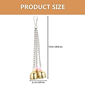 LUOZZY Stainless Steel Pet Parrot Bell Toy for Bird Parrot Parakeets Hanging Small Bird Toys Hanging Bell Ornaments