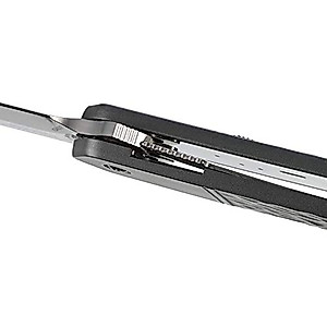 CRKT Bona Fide EDC Folding Pocket Knife: Take Apart Field Strip, Satin Drop Point Blade, Flipper Open, Liner Lock, Aluminum Handle, Low Profile Pocket Clip K540GXP