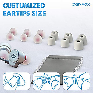 DEIVVOX D0218 Wired Earbuds with Microphone in Ear Headphones - Volume Control Mic - Balanced Sound with Extra Bass - Earphones Noise Isolating - Headset for Cell Phones Samsung Sony LG - Jack 3.5 mm