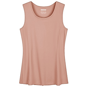 TACVASEN Workout Tops for Women Running Tank Tops Sleeveless Athletic Tank Tops Gym Shirts Quick Dry Sport Tank Top for Women Apricot