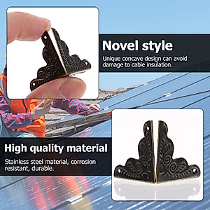 Trailer Frame Wire Clamp 30pcs Stainless Steel Cable Clips Wiring Frame Clip PV Module Wire Management for Solar Solar Power Cable Clip