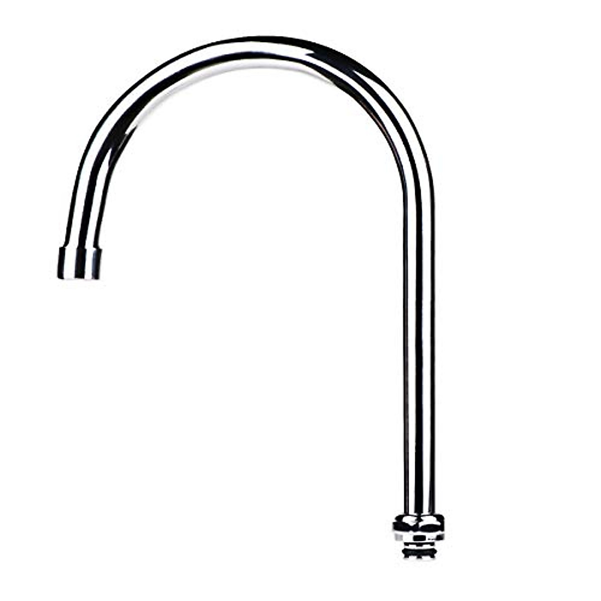 COOLWEST 8 inch Gooseneck Swivel Spout Replcement for Commercial Kitchen Sink Faucet, 2.2GPM Swing Nozzle Spout Parts Chrome Finish