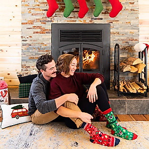 Lavley Funny Holiday Socks For Adults and Teens (Gifts For Christmas, Thanksgiving, Valentine's Day, Halloween) (US, Alpha, One Size, Regular, Regular, Xmas Cat)