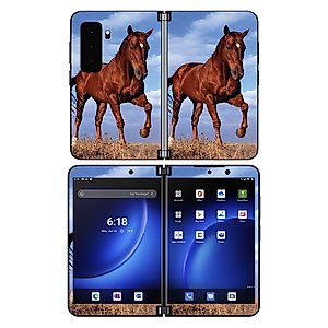 MightySkins Skin Compatible with Microsoft Surface Duo 2 - Horse | Protective, Durable, and Unique Vinyl Decal wrap Cover | Easy to Apply, Remove, and Change Styles | Made in The USA