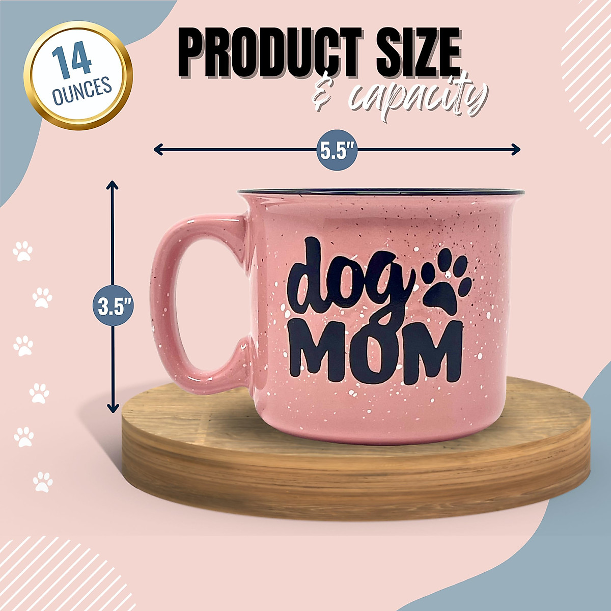 Cute Funny Coffee Mug for Dog Lovers - Dog Mom, Dog Dad, Fur Mama - Unique Fun Gifts for Her, Dad, Mom, Sister, Teacher, Coworkers - Coffee Cups & Mugs with Quotes