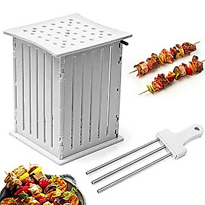 BBQ 36 Holes Meat Skewer Kebab Maker Box Machine Beef Meat Maker Grill Barbecue Kitchen Accessories Tools The Goods for Kitchen