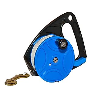 DiveSafe Scuba Diving Reel with Thumb Stopper and High Visibility White Line (150ft', 270ft') - for Cave and Wreck Exploration, Recreational Diving and Spear Fishing (270ft)
