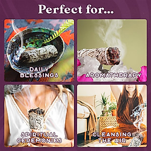 PURPLE CANYON White Sage Bundles - (3 Pack) - Sage Smudge Stick for Home Cleansing Incense Healing Meditation and California Smudge Sticks Rituals (4 Inch)