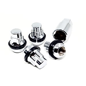 Set of 4 Veritek 12x1.5 Chrome Radius Ball Seat OEM Factory Style Removable Washer Socket Wheel Locks for Honda Acura