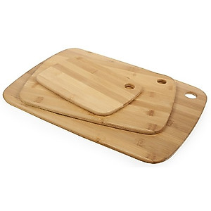 Core Bamboo Classic Cutting Board Combo Pack, Natural, Small/Medium/Large