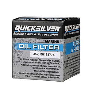 Quicksilver 8M0154774 Oil Filter for Various Marine Engines