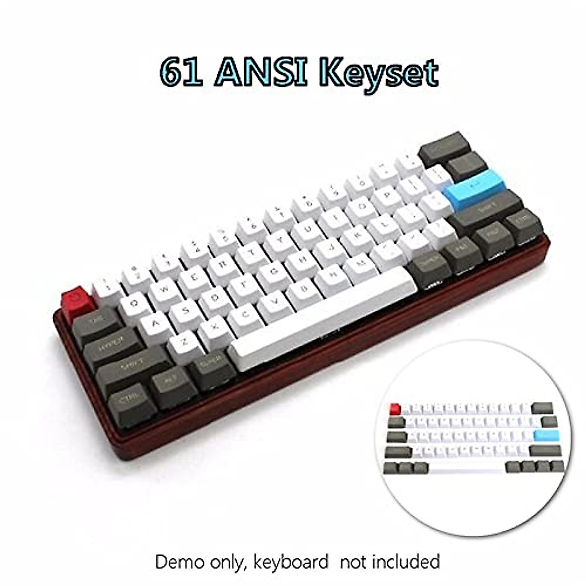 61 Key ANSI-Layout MX Switches Gaming Keyboard Keycap Only