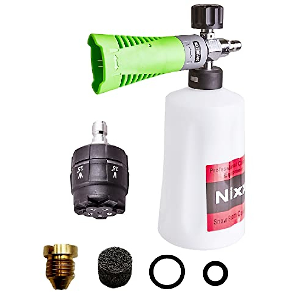 Snow Foam Cannon with 1/4 Inch Quick Connect Use to be Pressure Washer Sprayer Gun, 5-in-1 High Pressure Spray Nozzle Tips Car Wash Soap Attachment Kit, Foaming Cleaner Tool