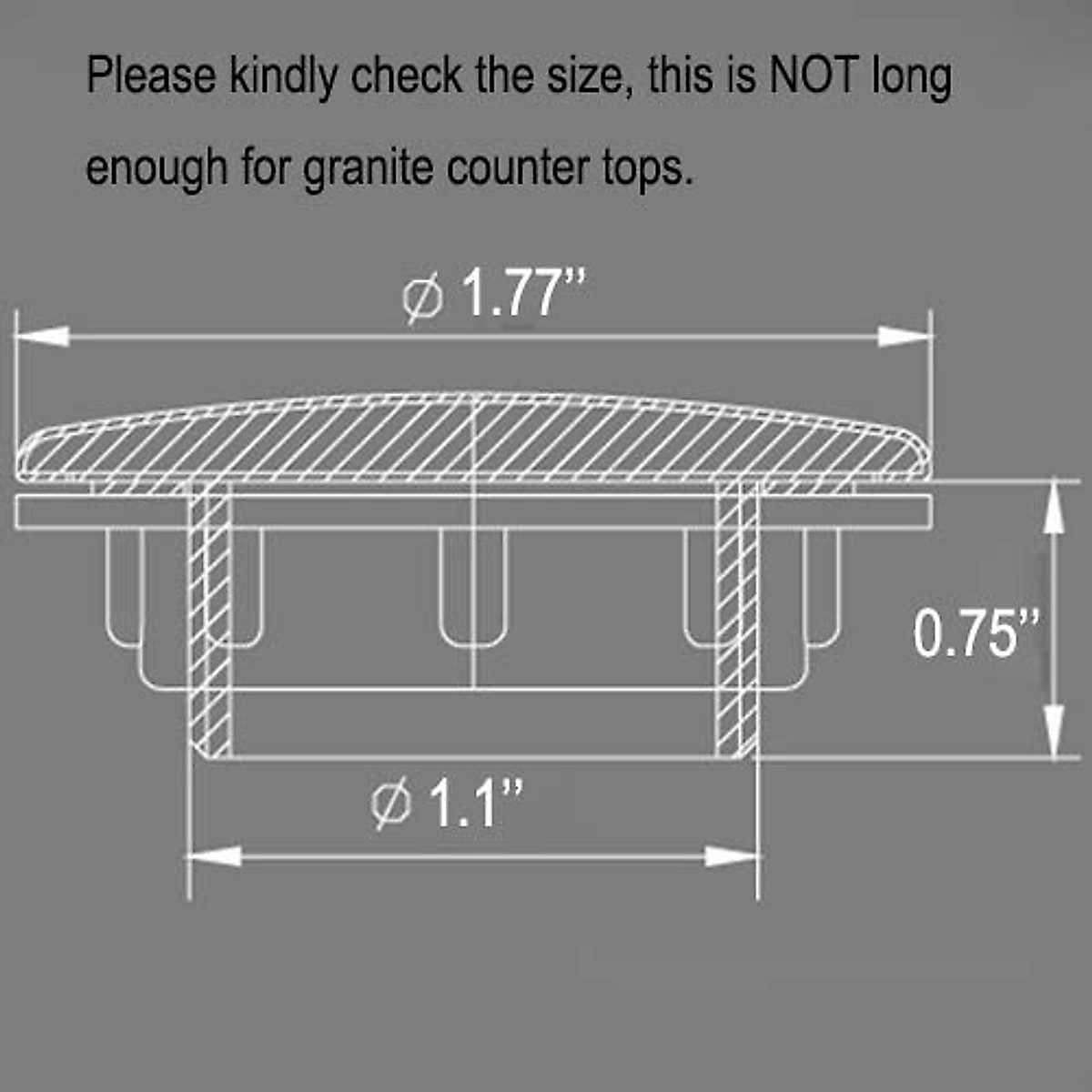 Kitchen Faucet Hole Cover for Dia 1.2 to 1.6 Inch, Brushed Stainless Steel