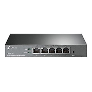 TP-Link Safestream Multi WAN Router | 4 10/100M WAN Ports w/ Load Balance Function | Portal Authencation Access Management | Abundant Security Features | Lightning Protection(TL-R470T+)