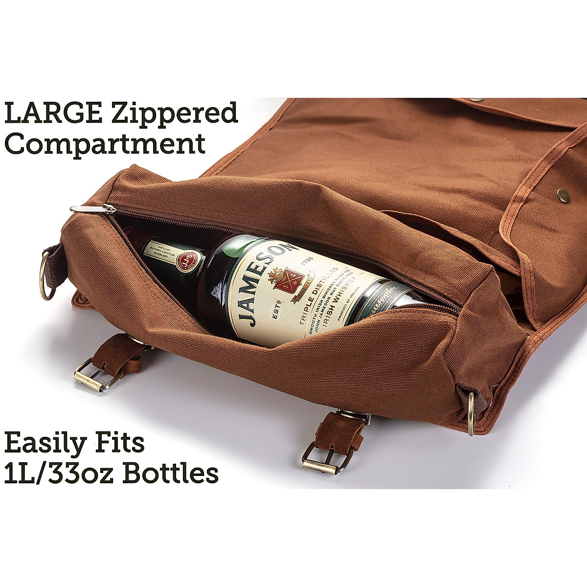 Travel Bartender Bag (Without Tools) | Best Bar Kit Bag for Carrying Your Bar Tools with Style | Professional Bartender Roll with Shoulder Strap for Perfect Storage | Mix Awesome Cocktails Anywhere